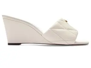 COACH Emma Wedge, Square Toe, Quilted Leather, Slip-on