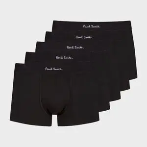 Paul Smith Organic Cotton Boxer Briefs Five Pack - Black