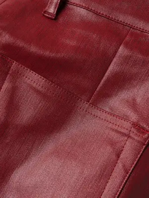 Rick Owens Bolan Coated Cotton-blend Flare Pants - Red