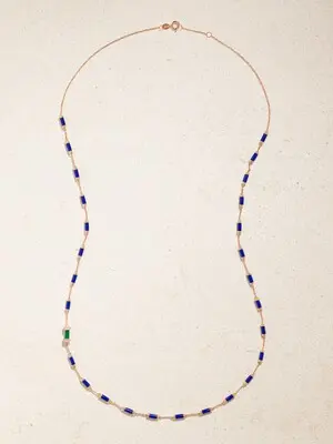 L’ATELIER NAWBAR The Pillar Sautoir 18-karat Multi-stone Necklace - Gold
