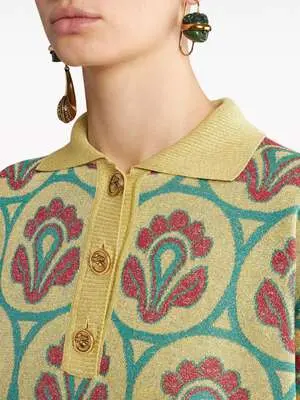 Etro Floral-jacquard Polo Jumper