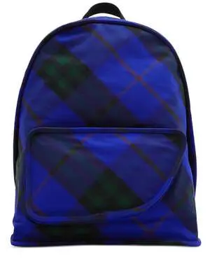 Burberry Check-print Backpack - Blue