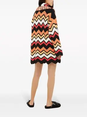 Alanui Chevron Knit Cardigan - Orange
