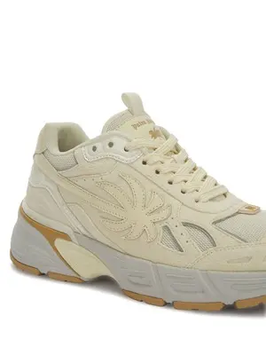 Palm Angels The Palm Runner Leather Sneakers - Neutrals
