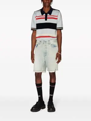 AMBUSH Raw-edge Denim Shorts - Blue