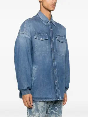 Alexander McQueen Seal Embroidered Denim Jacket