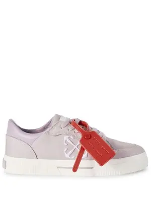 Off-White Low Vulcanized Canvas Sneakers - Purple