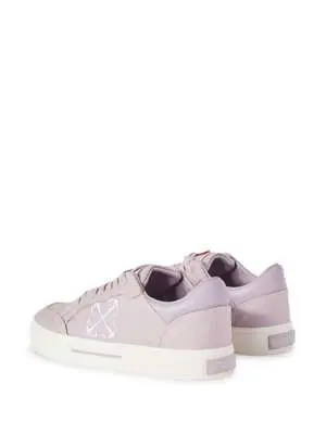 Off-White Low Vulcanized Canvas Sneakers - Purple
