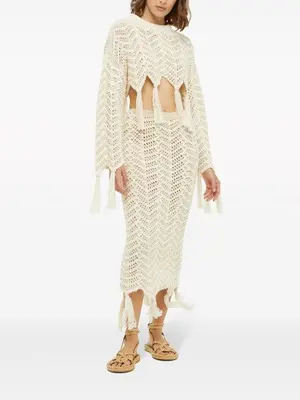 Alanui Chevron Knit Cropped Jumper