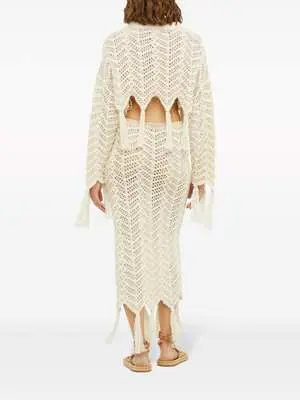 Alanui Chevron Knit Cropped Jumper