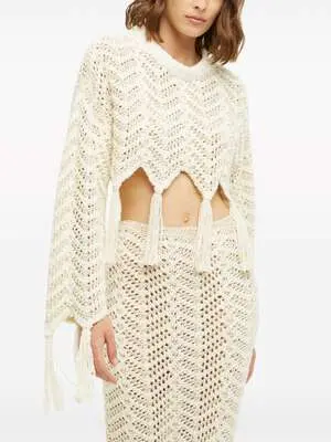 Alanui Chevron Knit Cropped Jumper