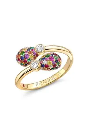 Faberge 18kt Yellow Multi-stone Cocktail Ring - Gold