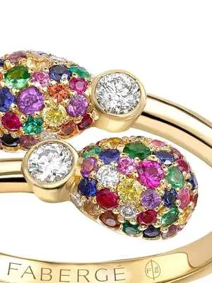 Faberge 18kt Yellow Multi-stone Cocktail Ring