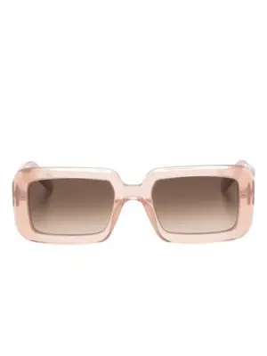 Saint Laurent Sl534 Rectangle-frame Sunglasses - Pink
