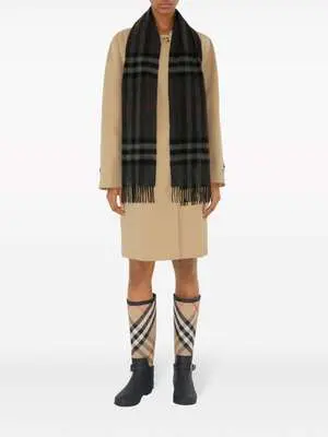 Burberry Checked Cashmere Scarf