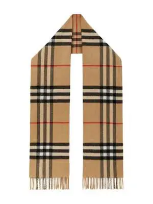 Burberry Reversible Checked Cashmere Scarf - Brown