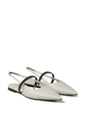 Brunello Cucinelli Monile Slingback Ballet Flats - Neutrals