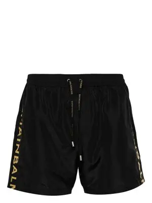 Balmain Logo-embellished Swim Shorts - Black