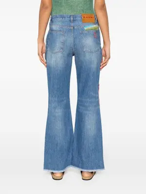 Marni Mohair-detail Straight-leg Jeans