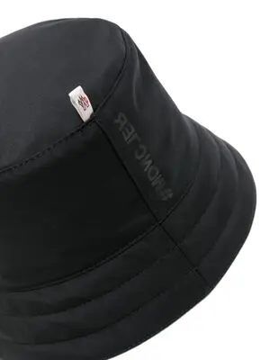 Moncler Logo-appliqué Bucket Hat - Black