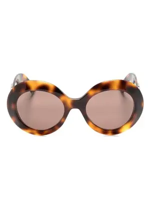 Gucci Round-frame Sunglasses - Brown