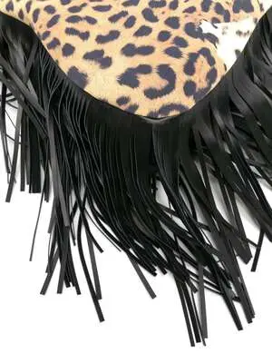 Roberto Cavalli Logo-plaque Jaguar-print Shoulder Bag
