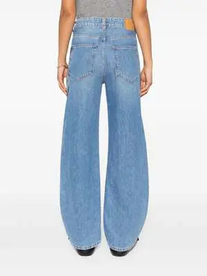 HAIKURE Winona Mid-rise Wide-leg Jeans - Blue