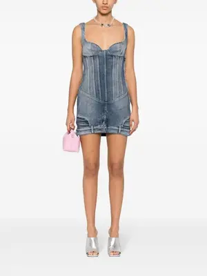 Off-White Panelled Denim Mini Dress