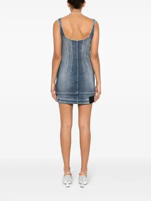 Off-White Panelled Denim Mini Dress