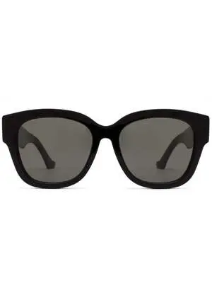 Gucci Double G Wayfarer-frame Sunglasses - Black