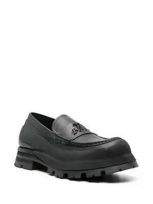 Alexander McQueen Seal-logo Leather Loafers