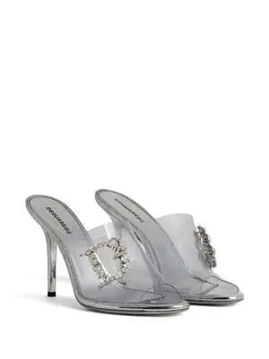 Dsquared2 Crystal-embellished Logo Mules
