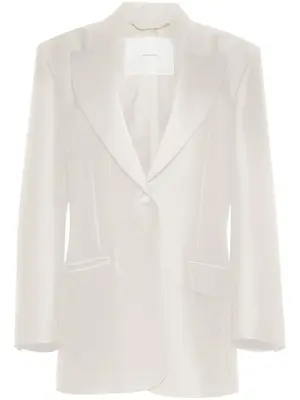 Adam Lippes Wool-silk Radzimire Tux Jacket