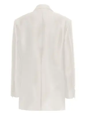 Adam Lippes Wool-silk Radzimire Tux Jacket