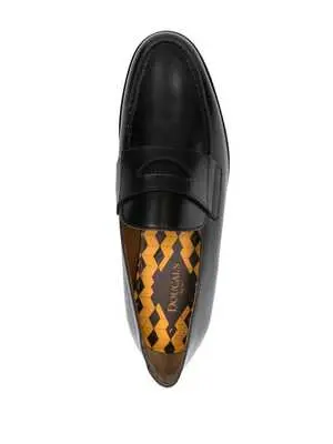 DOUCAL'S High-shine Leather Loafers - Black