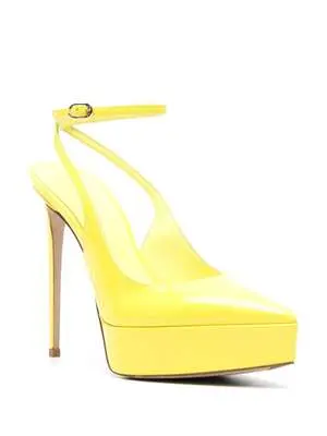 LE SILLA Uma 140mm Slingback Pumps - Yellow