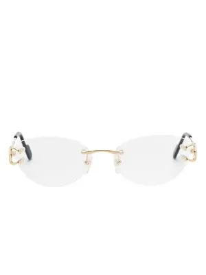 Cartier Oval-frame Glasses - Gold