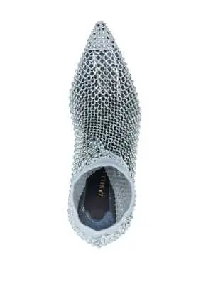 LE SILLA Gilda 115mm Crystal-embellished Boots - Blue