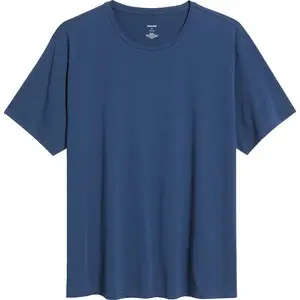 OPEN EDIT Crewneck Stretch Cotton T-shirt Navy Armada