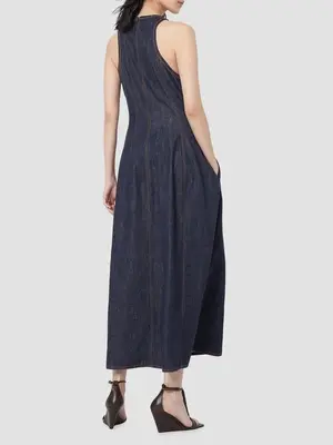 Brunello Cucinelli Lightweight Wet Effect Dress With Shiny Trims