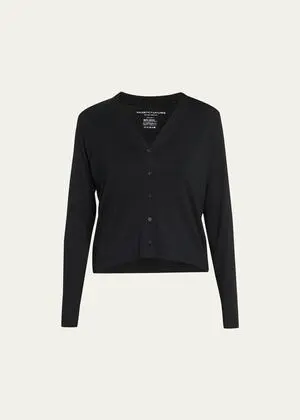 Majestic Filatures Button-Front Cardigan 002 Noir