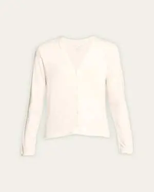 Majestic Filatures Button-Front Cardigan Cream