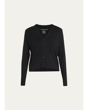 Majestic Filatures Button-front Cardigan - Noir