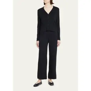 Majestic Filatures Button-front Cardigan - Noir