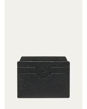 VALEXTRA Calf Leather Card Holder - Nero