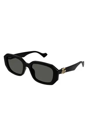Gucci 54mm Rectangular Sunglasses