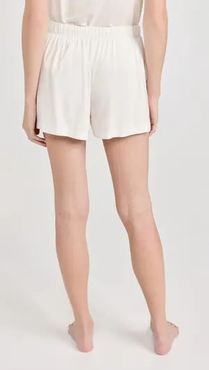 Eberjey Gisele Relaxed Jersey Shorts - Ivory