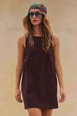Free People Cotton-linen Mini Dress - Fudge