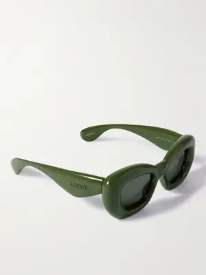 Loewe Inflated Square-Frame Sunglasses - Green | Editorialist