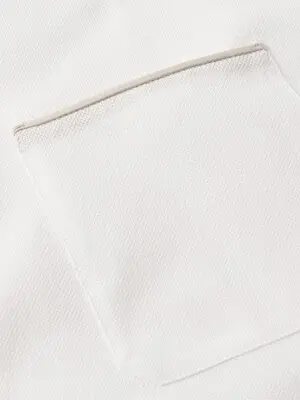 Zegna Slim-fit Nubuck-trimmed Cotton-piqué Polo Shirt